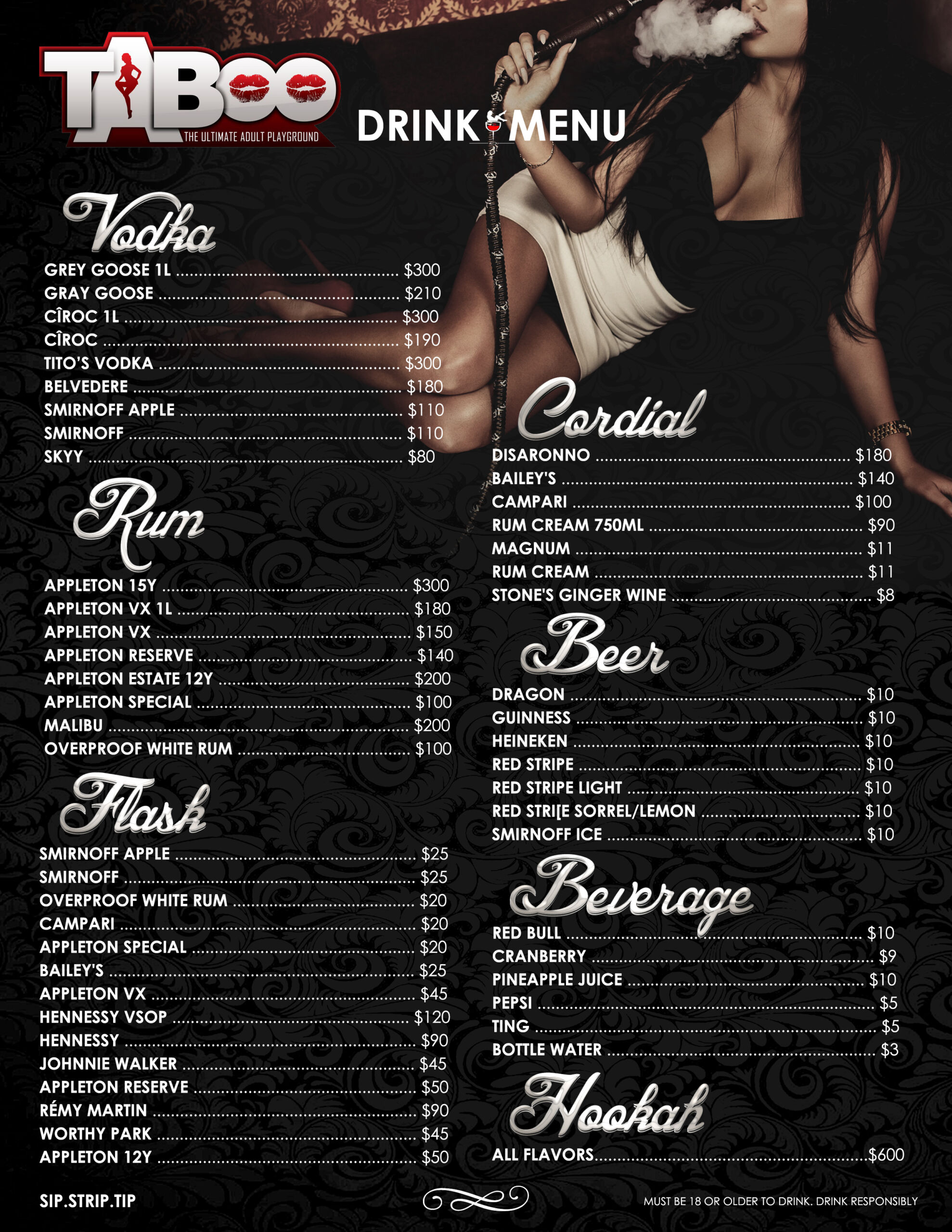 Menu – Taboo 876